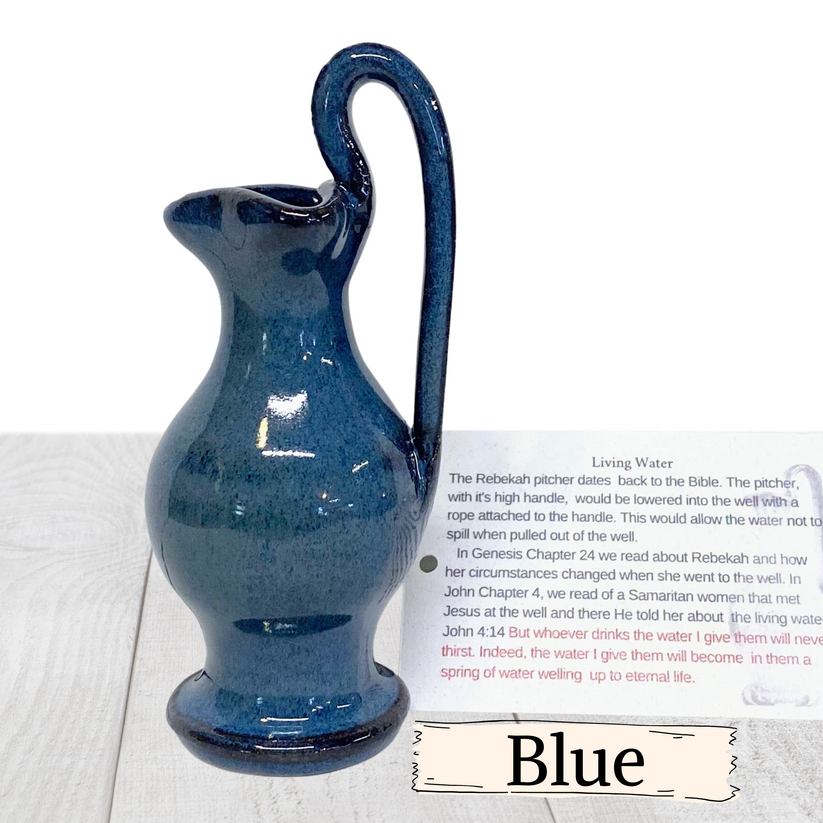 Pitcher Biblical shape Rebekah pitcher handmade pottery high handle sm ...