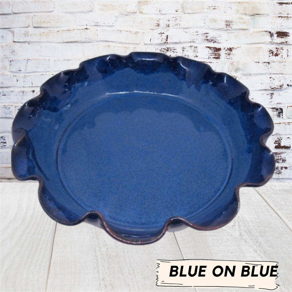 Pie plate fluted pie dish handmade pottery. Fluted pastry dish ovenware ...